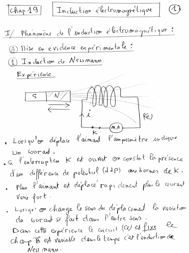 Chapitre 19 Induction Électromanétique | PDF