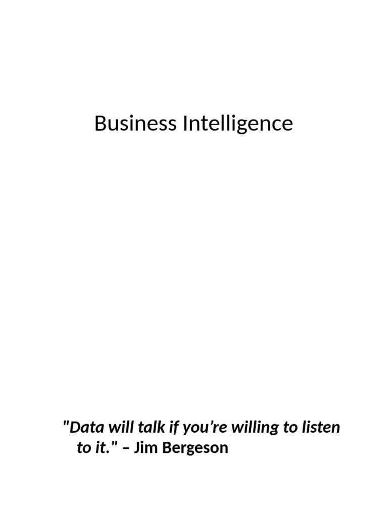 Understanding Business Intelligence Tools | PDF