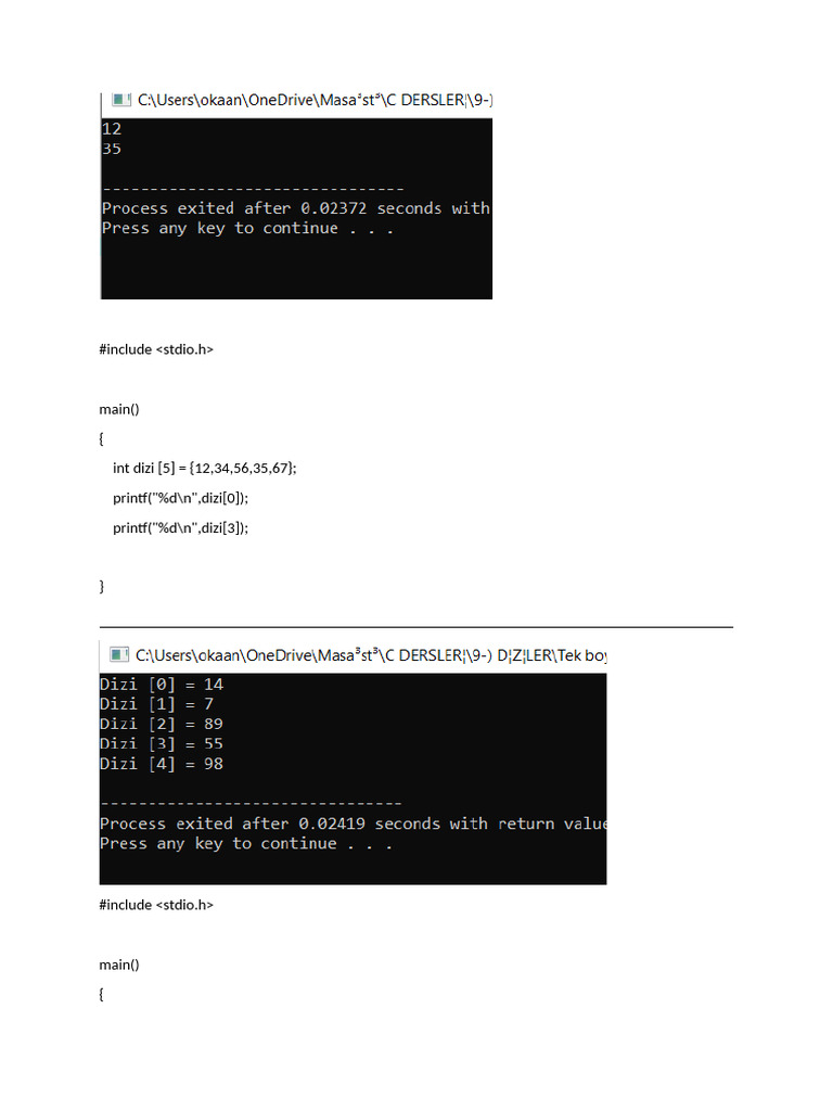 Fonksiyon Ve Diziler Pdf