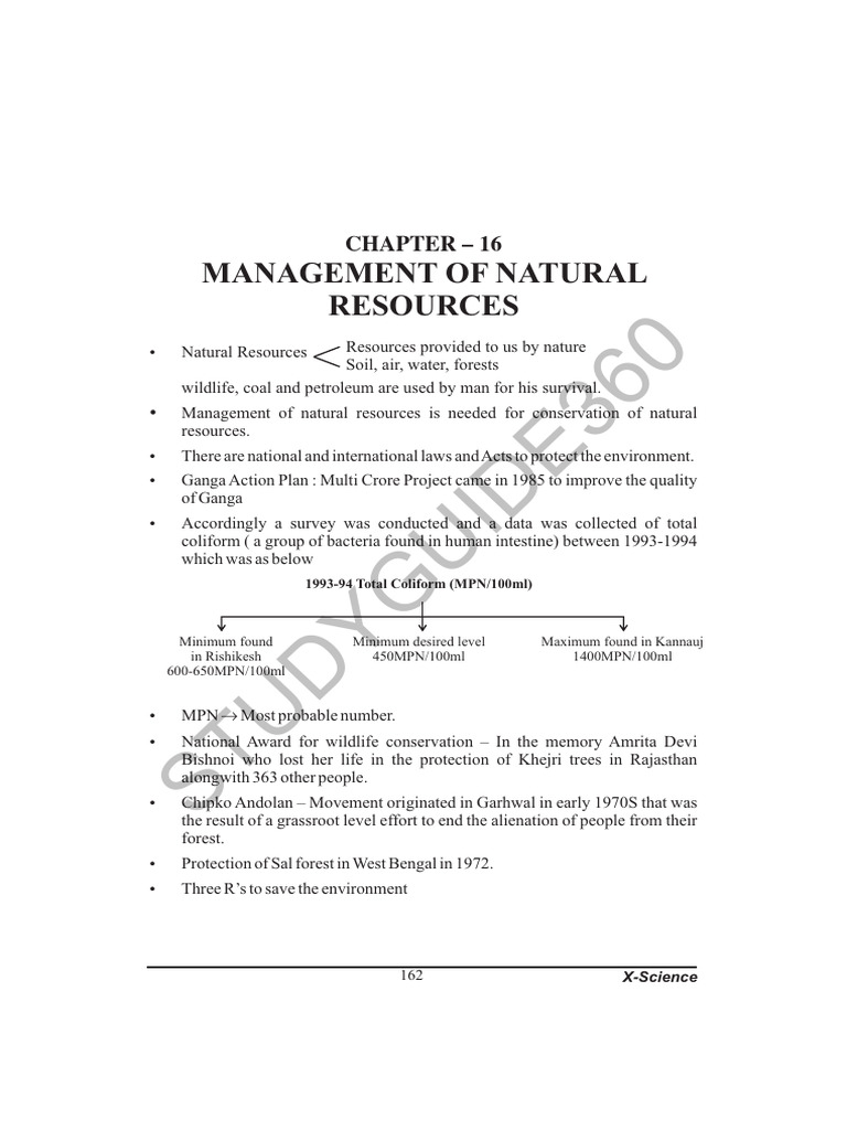 10 Science Notes 16 Management of Natural Resources 1 Unlocked | PDF ...