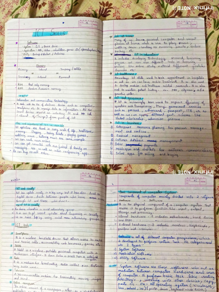 ICT Skills Notes | PDF