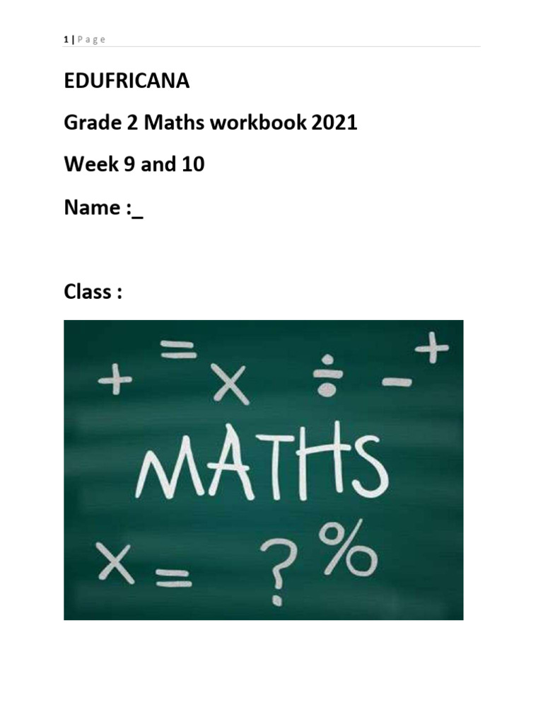 Primary School grade 2 Revision Maths week 9 and 10 | PDF | Arithmetic ...
