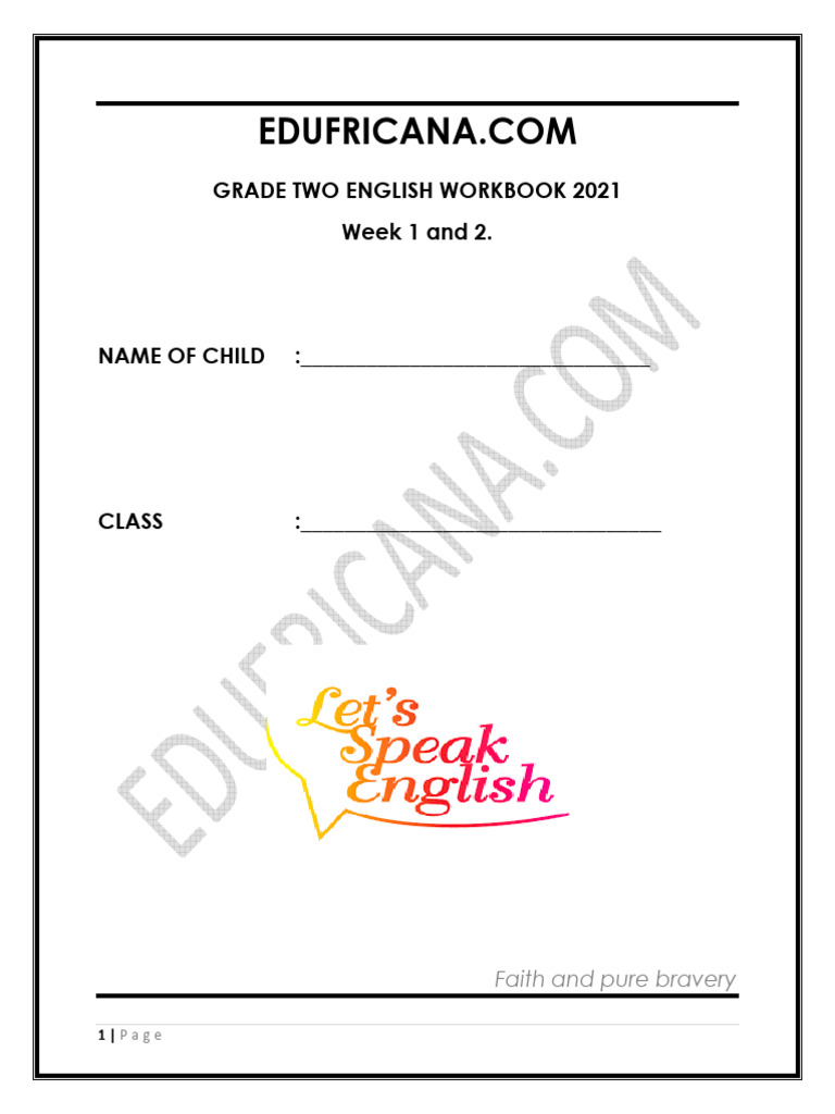 Grade 2 English Workbook 2021 | PDF | Poetry | English Language