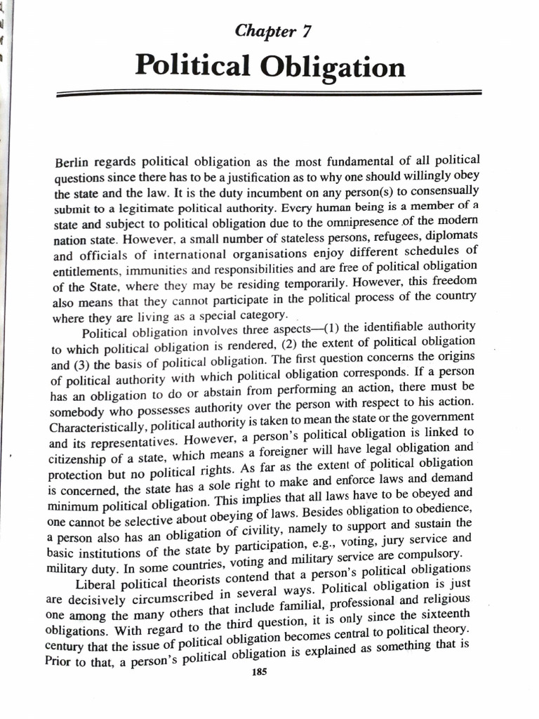 Political Obligations | PDF