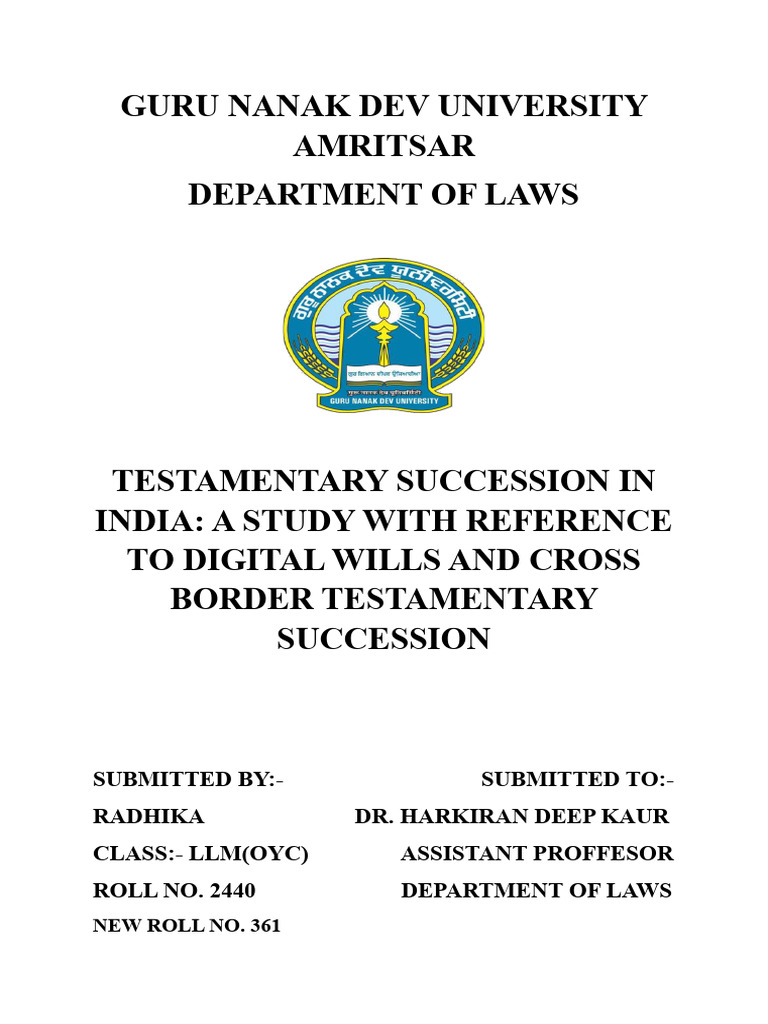 Guru Nanak Dev University Amritsar 123 | PDF