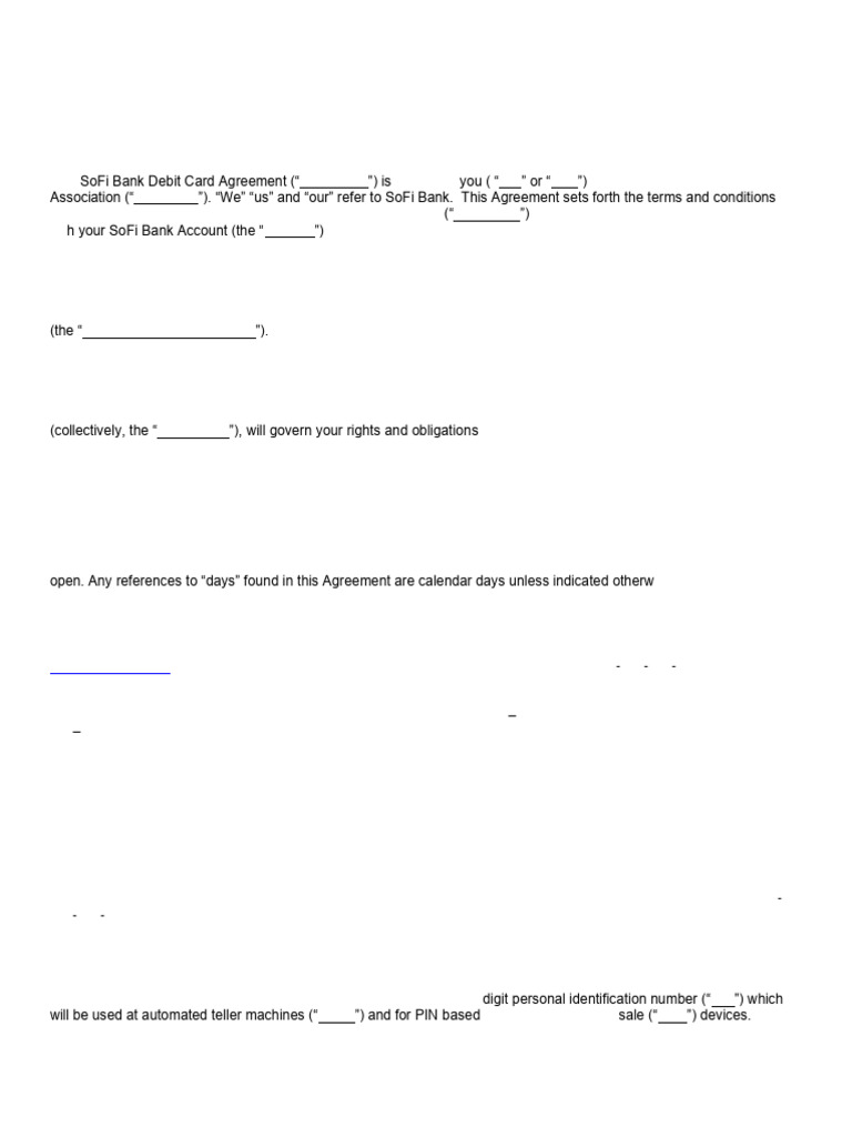 Agreement - Debit Card Agreement 2 | PDF | Debit Card | Credit Card
