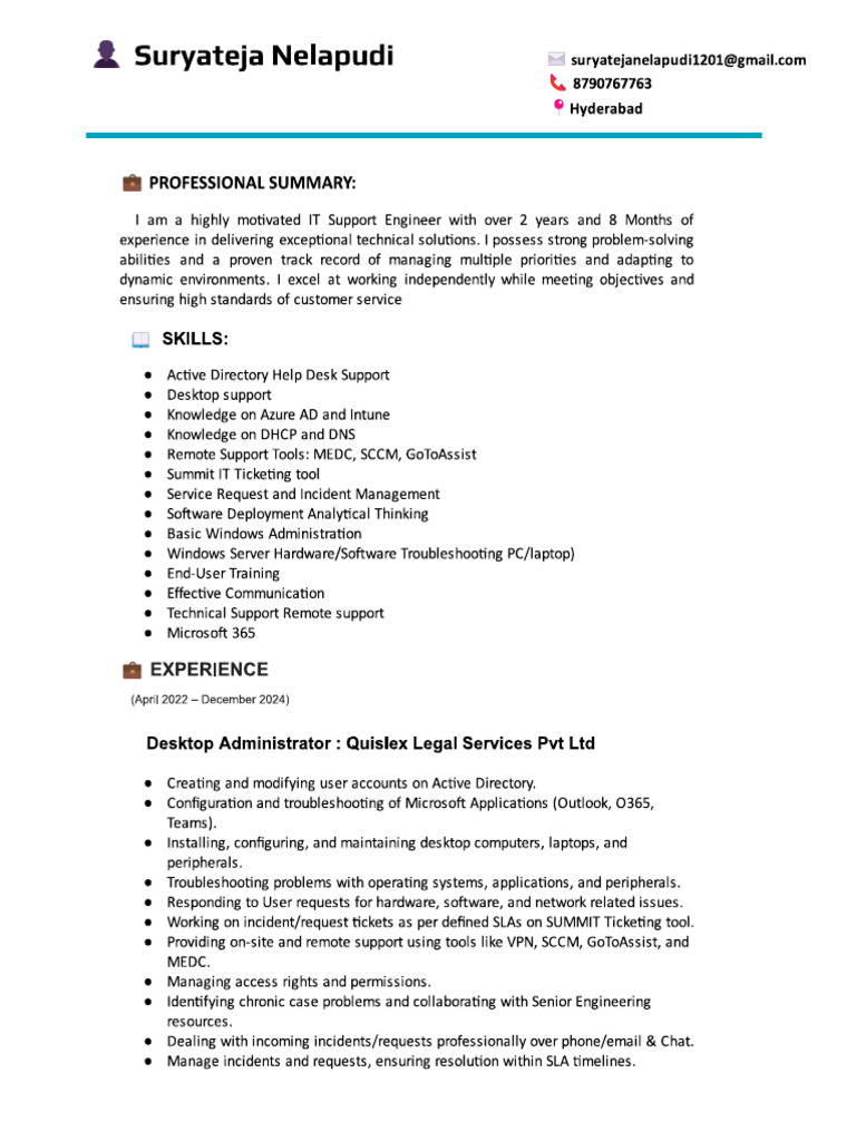 Surya New Resume | PDF