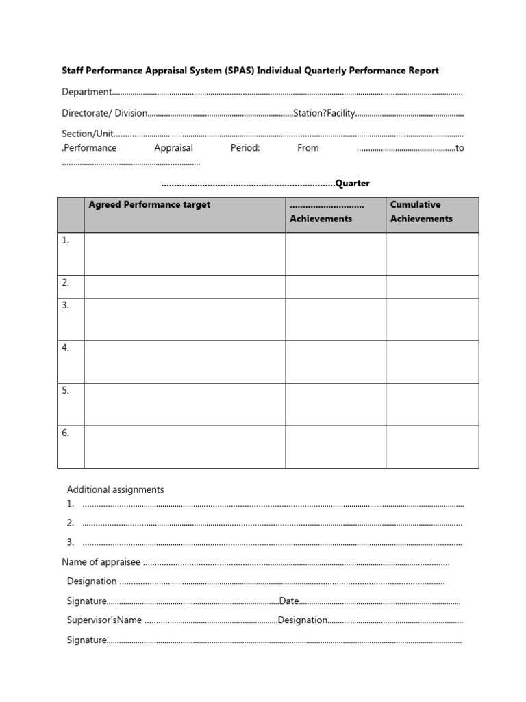 SPA QUARTERLY REPORTING TOOL Rev | PDF