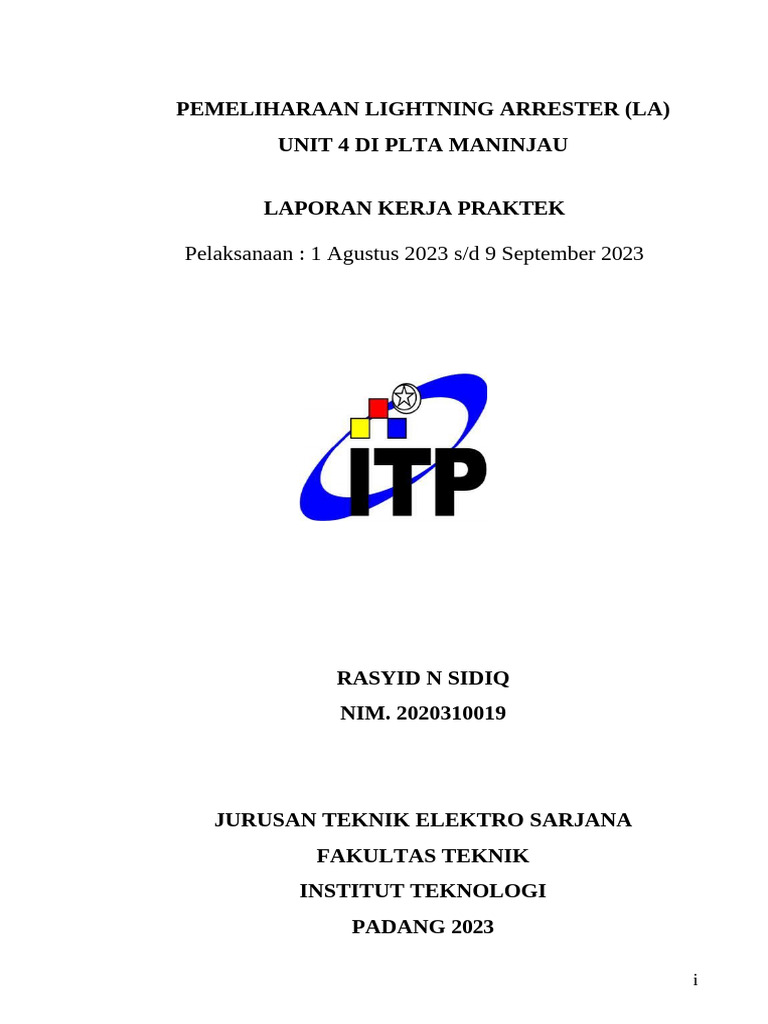 Pemeliharaan LA Unit 4 PLTA Maninjau | PDF