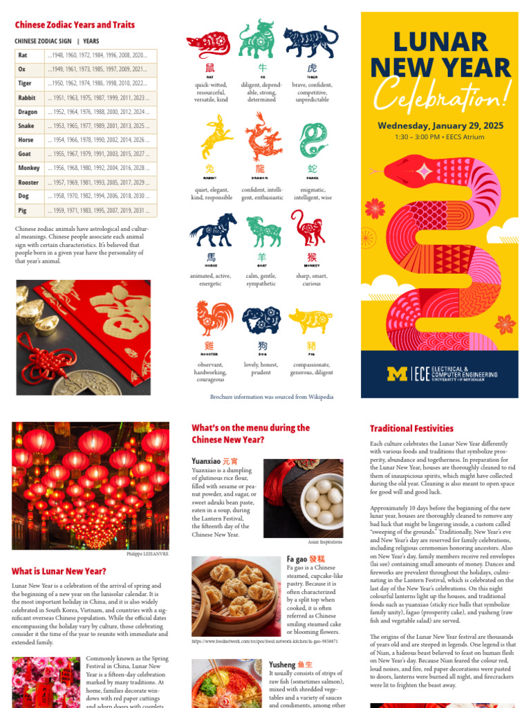 Lunar New Year 2025 Brochure Proof 1 | PDF | Chinese Zodiac | Cuisine