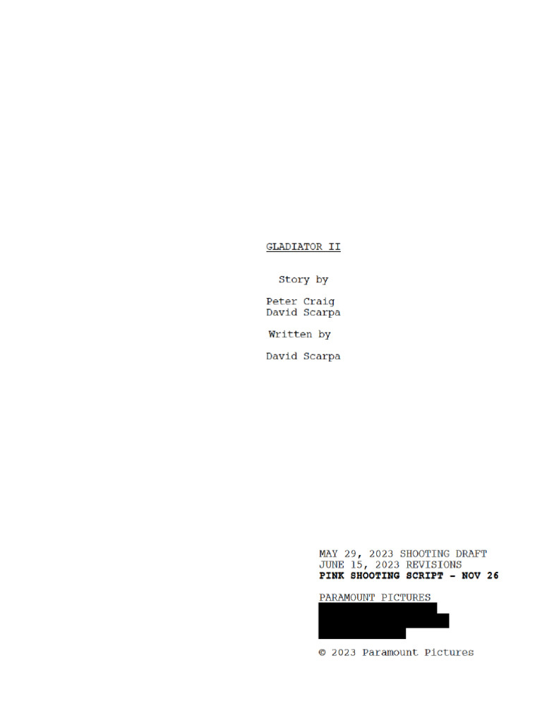 Gladiator II Read The Screenplay | PDF | Archery
