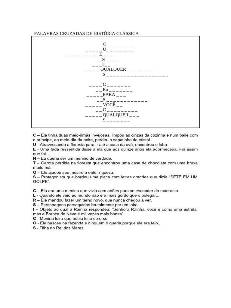 Desafios de Contos Infantis | PDF