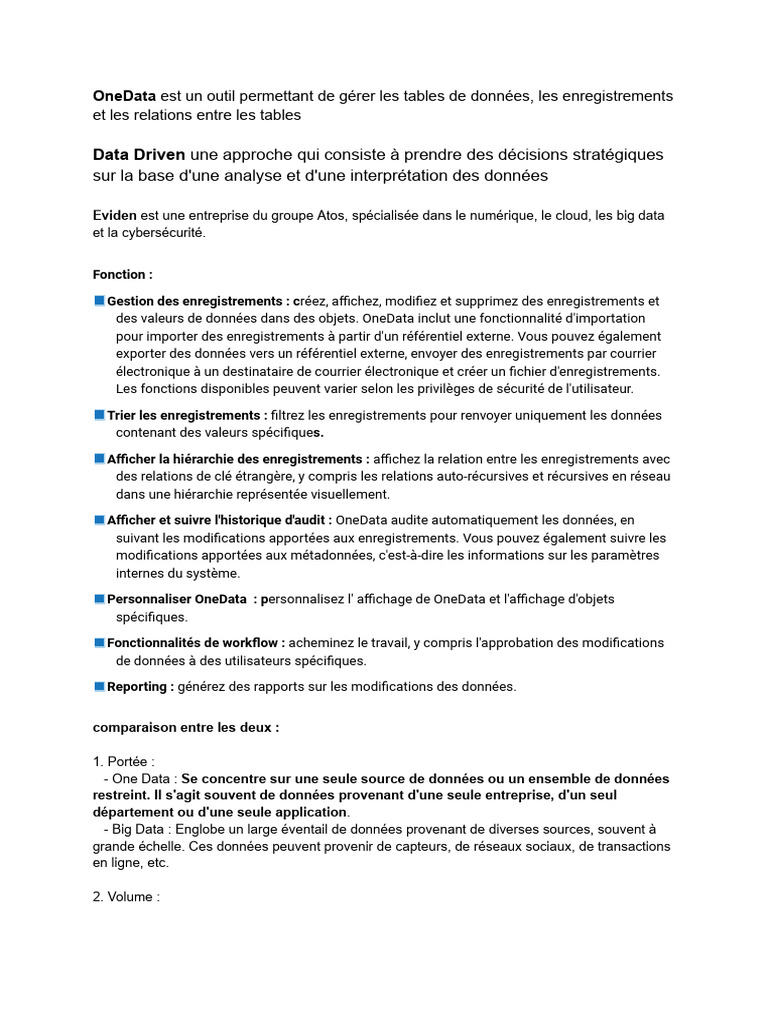 Gestion des données avec OneData | PDF | Big data | Bases de données