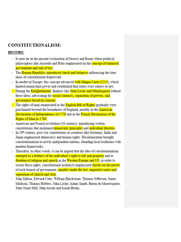 CONSTITUTIONALISM | PDF | Constitution | Socialism