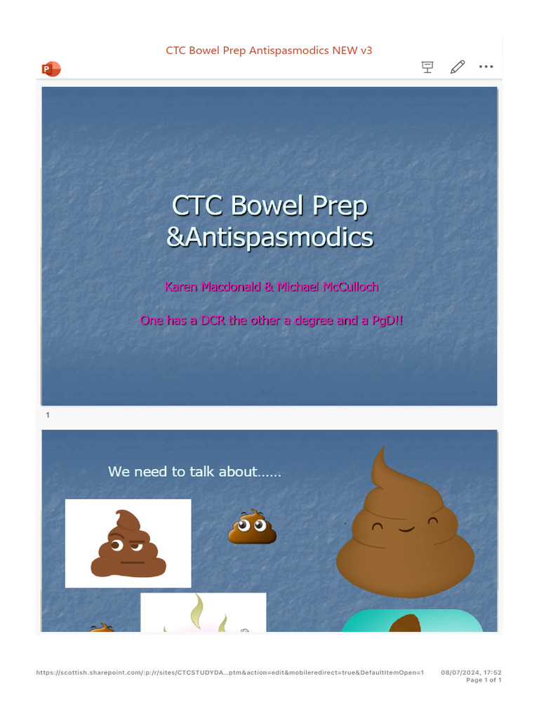 CTC Bowel Prep Antispasmodics NEW v3.Pptm | PDF