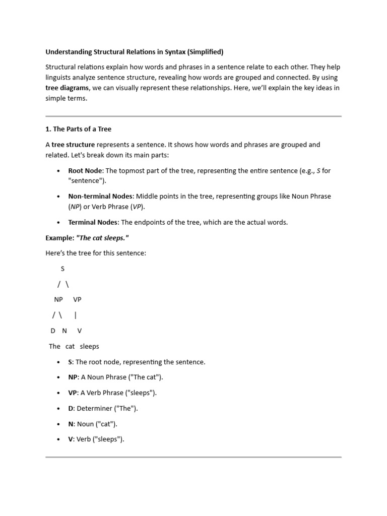 Understanding Structural Relations | PDF | Phrase | Linguistic Morphology
