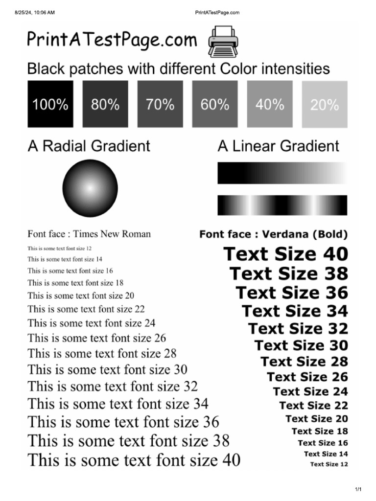 Printer Test BK | PDF