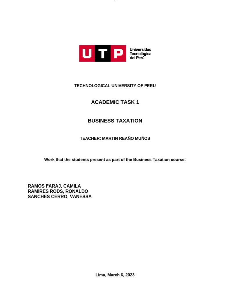 Final Project of Business Taxation | PDF | Taxes | Money