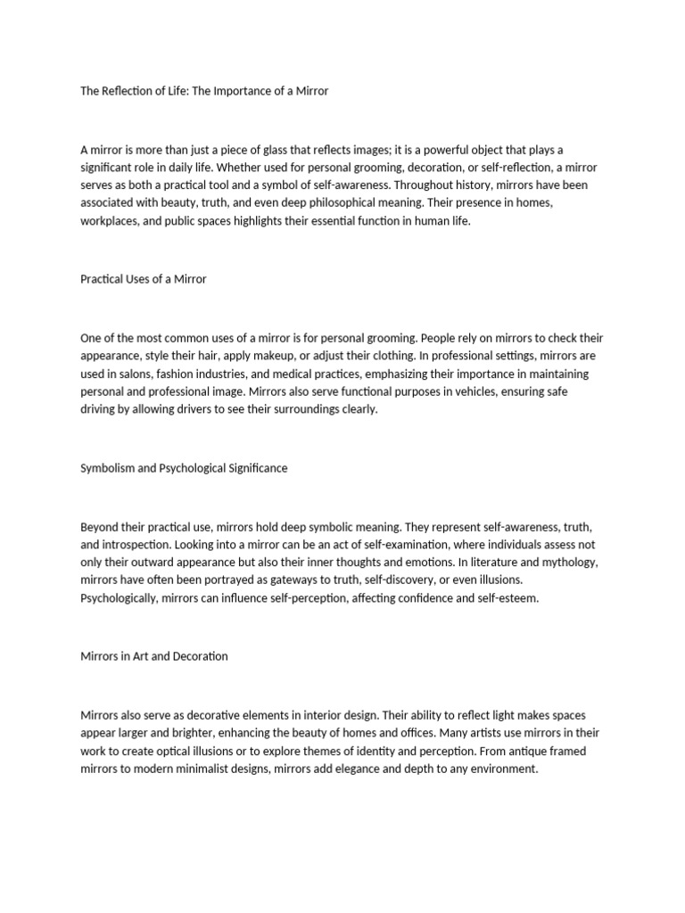 The Reflection-WPS Office | PDF