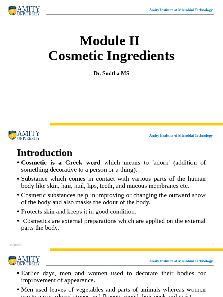 Module II Cosmetic MIcrobiology | PDF | Surfactant | Emulsion