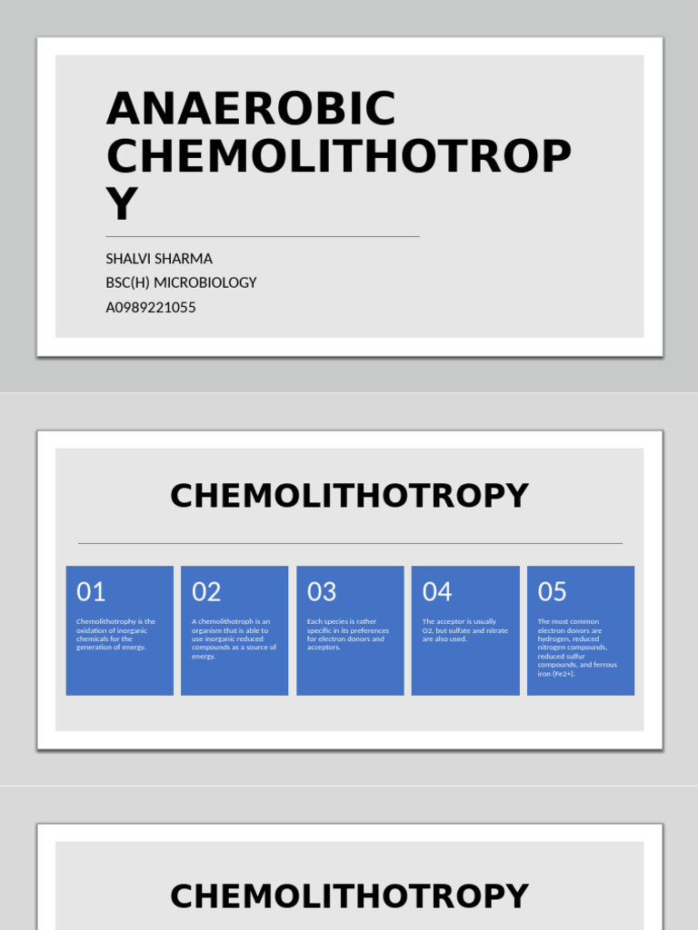 Anaerobic Chemolithotropy | PDF | Biology | Chemistry