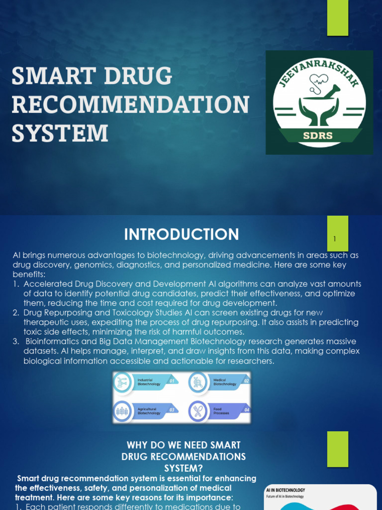 Smart Drug Recommendation System | PDF | Personalized Medicine | Clinical Trial