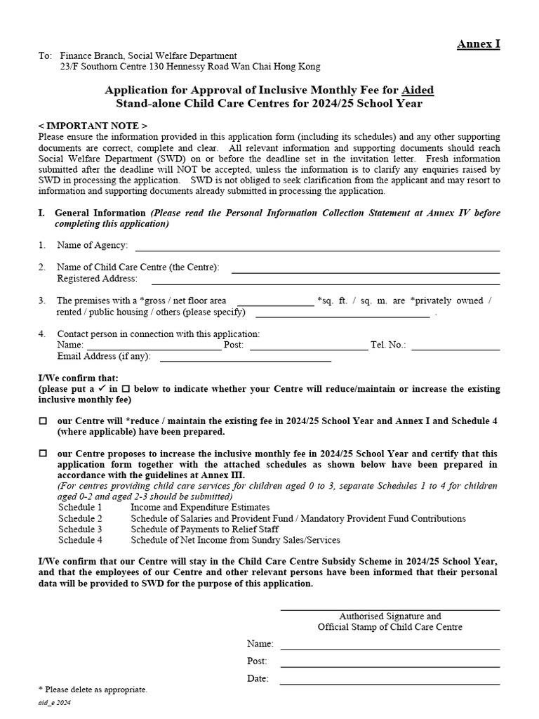 Aided CCC app | PDF | Child Care | Expense