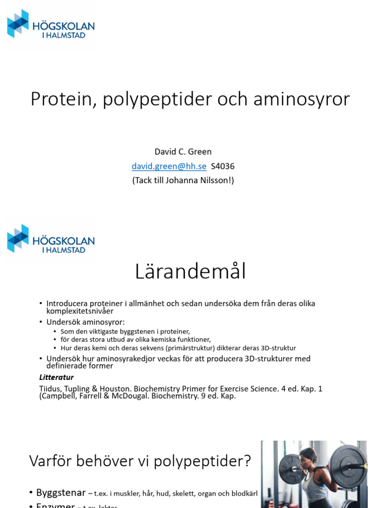 F1 ProteinerAminsyror VT25 | PDF