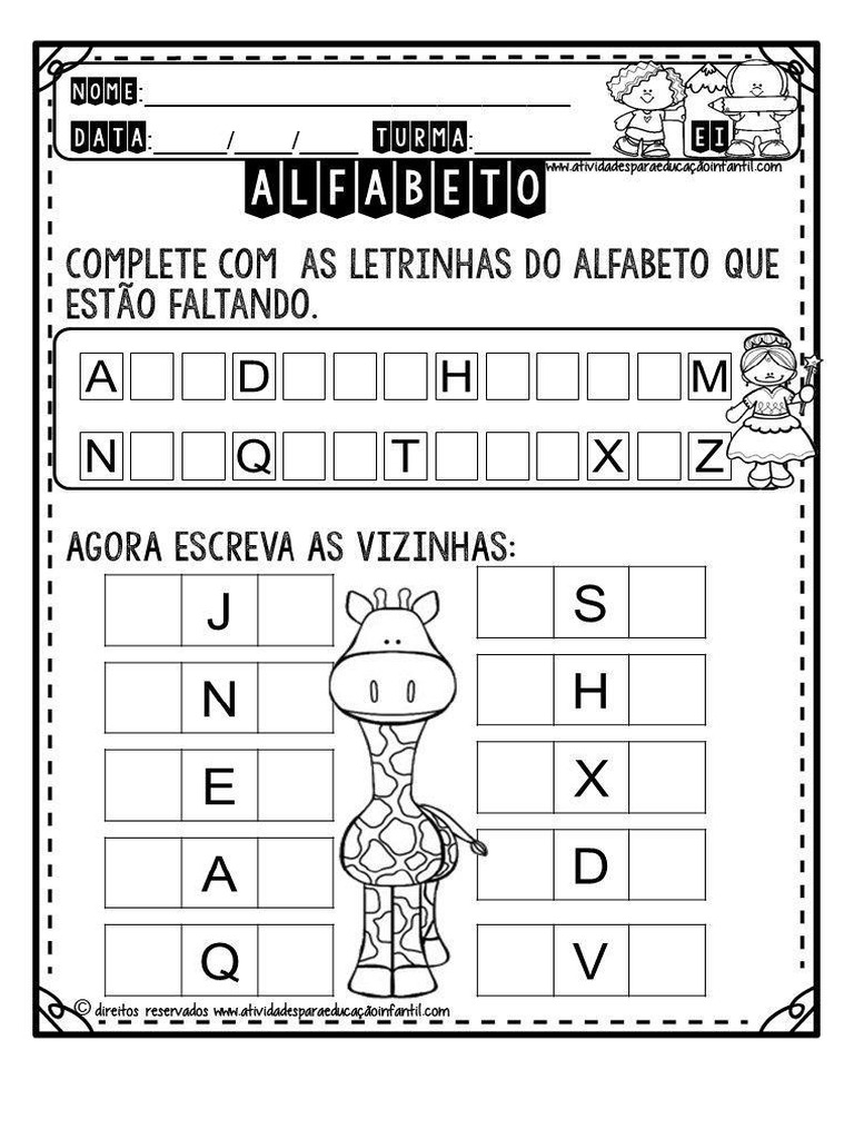 Ativ de Alfabeto20250000 | PDF