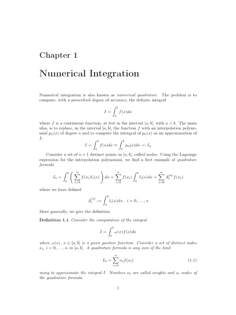 Numerical Integration | PDF | Applied Mathematics | Mathematical Relations