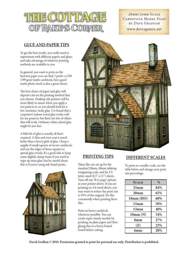 Cottage Rakes Corner DGMCRC001 | PDF | Paper | Office Equipment