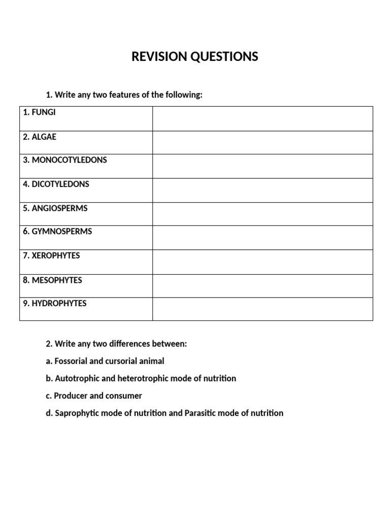 q3 g6 Revision Questions | PDF