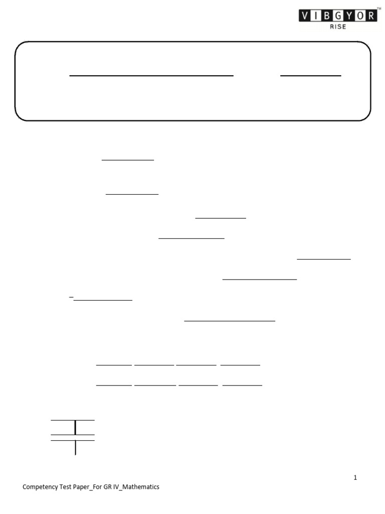 Grade 4 - CBSE - Maths - Question Paper-1503906997 (1) (1) - 1583235772 ...