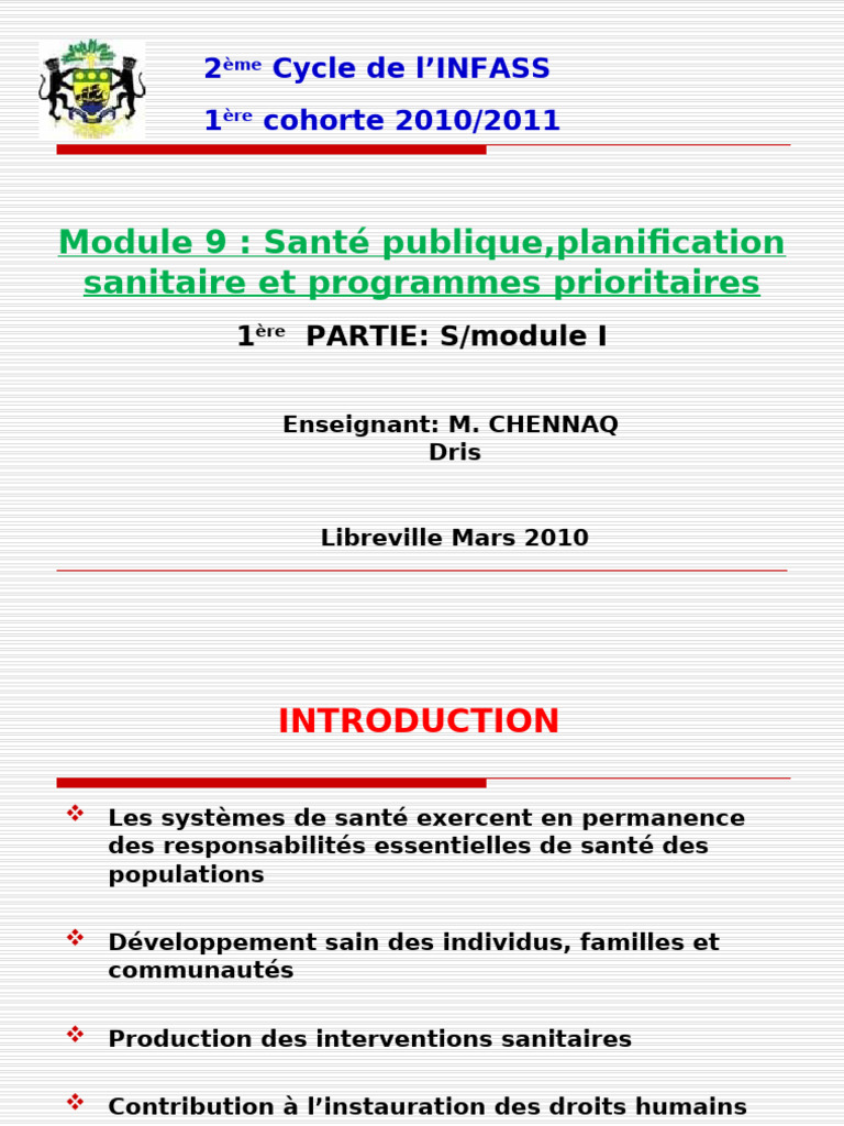Santé publique et systèmes de soins en Algérie | PDF | Santé publique ...