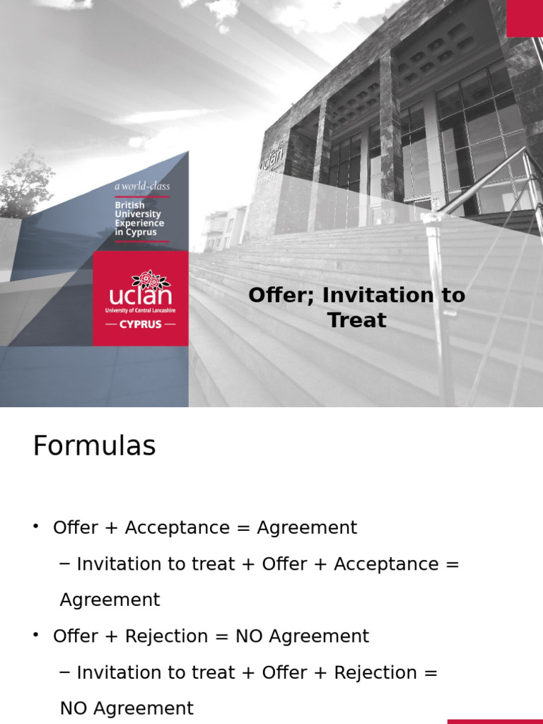 Offer vs. Invitation to Treat Explained | PDF | Offer And Acceptance ...