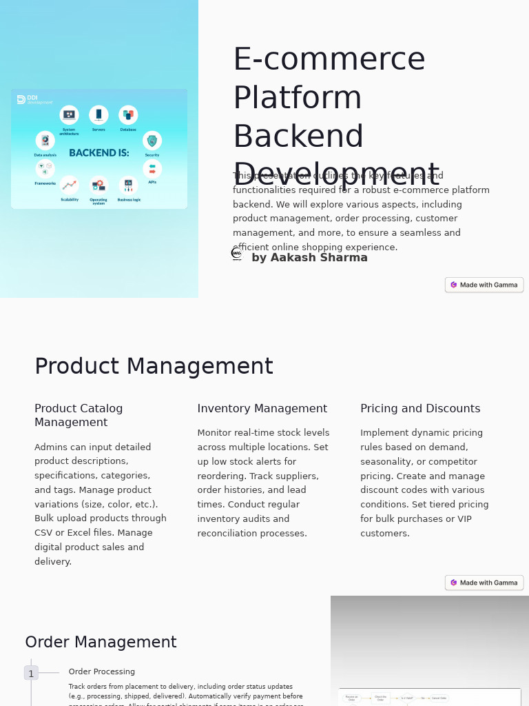 E Commerce Platform Backend Development | PDF | Search Engine Optimization | Pricing