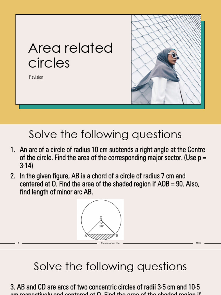 Area Related Circles Rev | PDF
