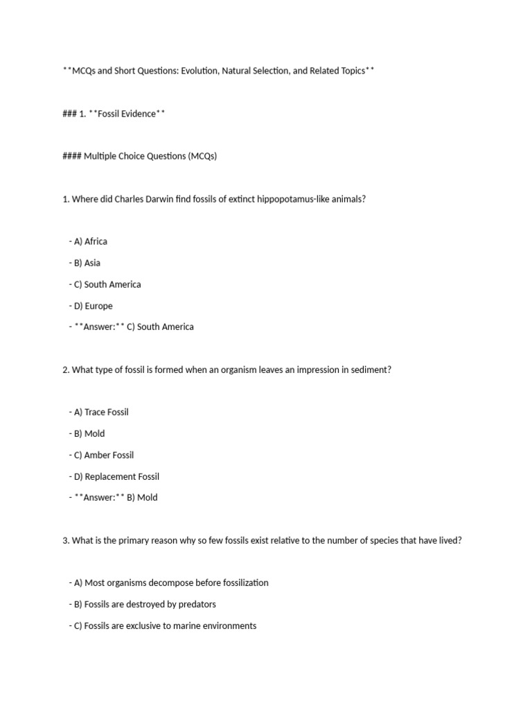 Document bt101 Solved | PDF | Natural Selection | Evolution