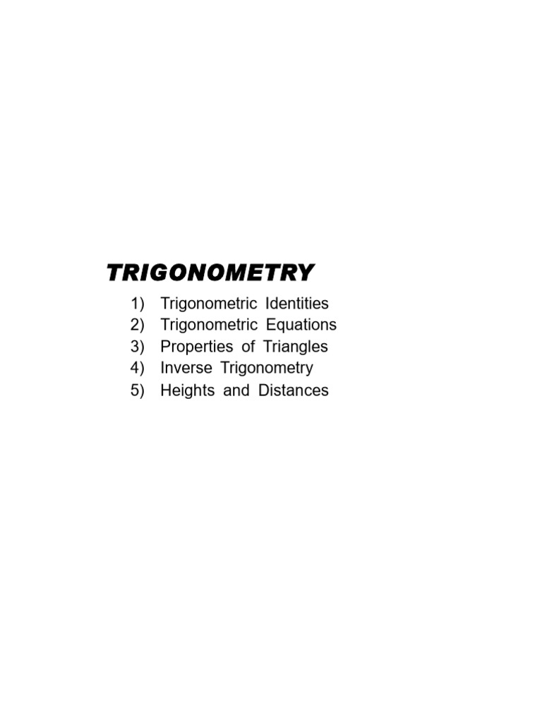 Trigonometry | PDF | Trigonometry | Euclidean Plane Geometry