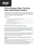 Prithvi Narayan Shah | PDF