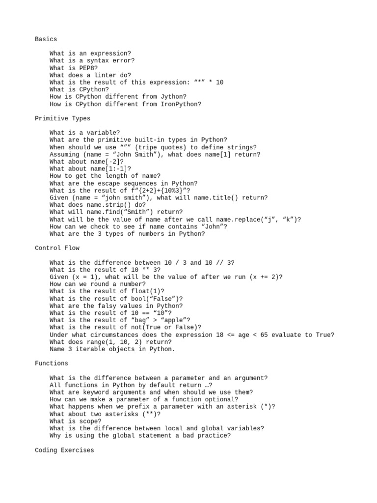Python basics | PDF | Python (Programming Language) | Programming Paradigms Python basics | PDF | Python (Programming Language) | Programming Paradigms