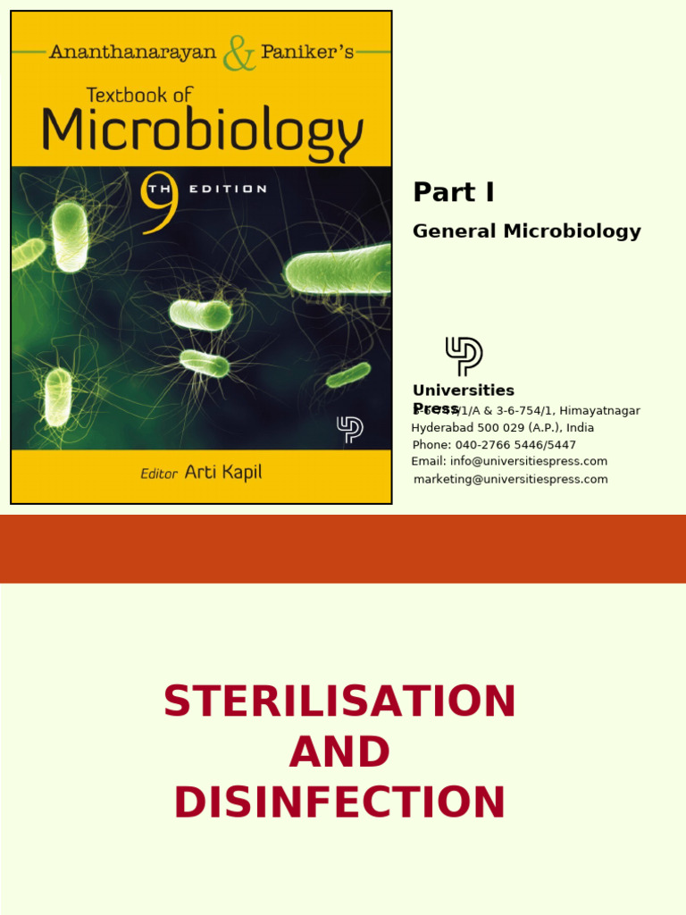 Part I - Chapter 3 - Sterilisation and Disinfection | PDF | Sterilization (Microbiology ...