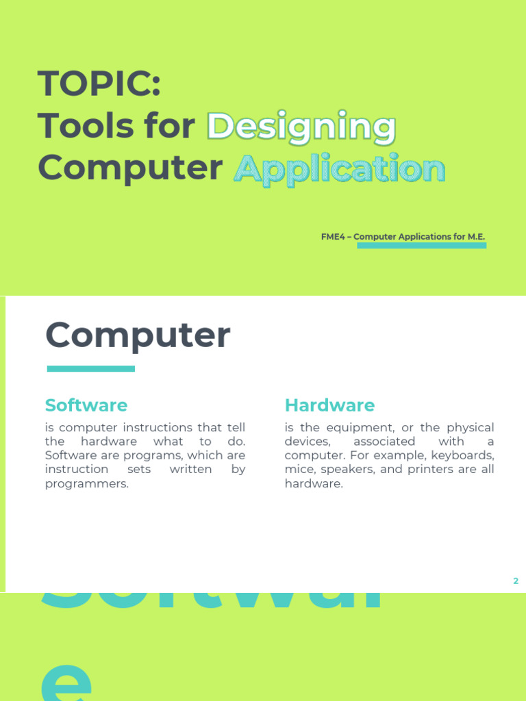 FME4: Intro to Computer Applications | PDF | Computer Program | Programming