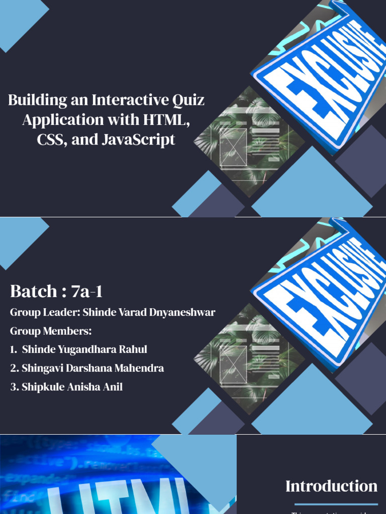 quiz application | PDF | Java Script | Html quiz application | PDF | Java Script | Html