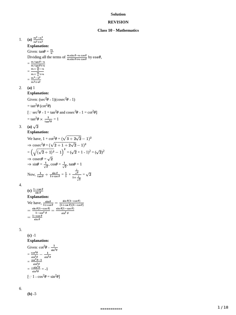 2 Solution | PDF | Sphere | Elementary Geometry