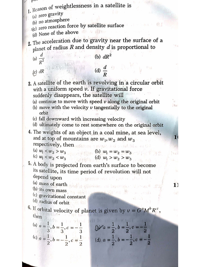 Gravitation Problems | PDF