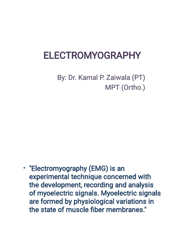Emg | PDF | Electromyography | Neuroscience