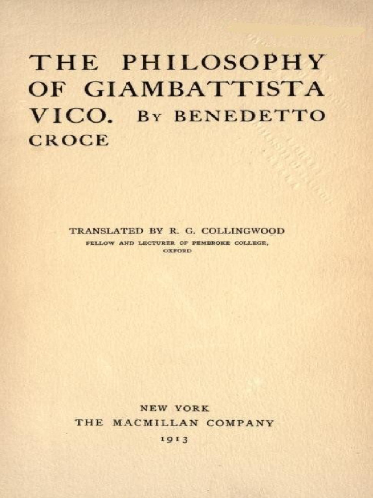 The Philosophy of Giambattista Vico | PDF | Truth | René Descartes