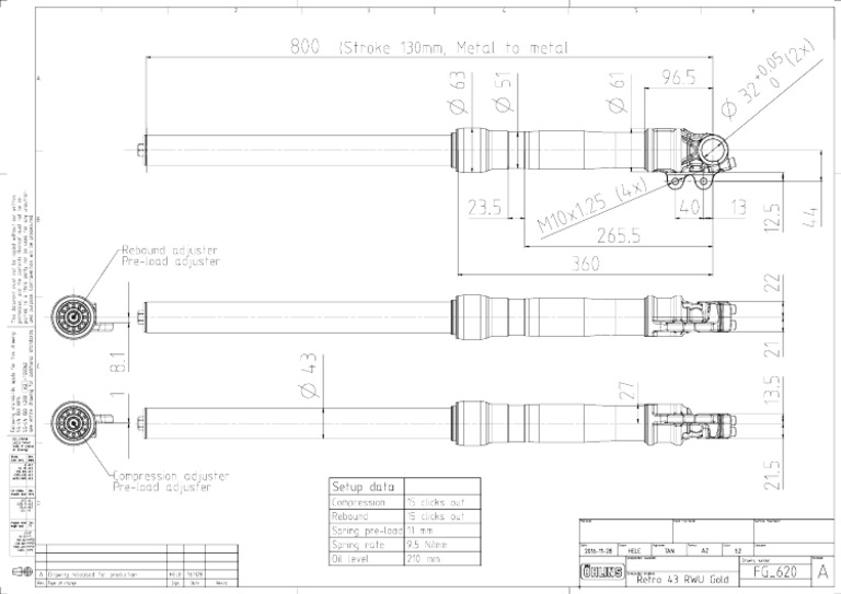 Ohlins DTC Zeichnung Oehlins Motorrad FG 620 | PDF