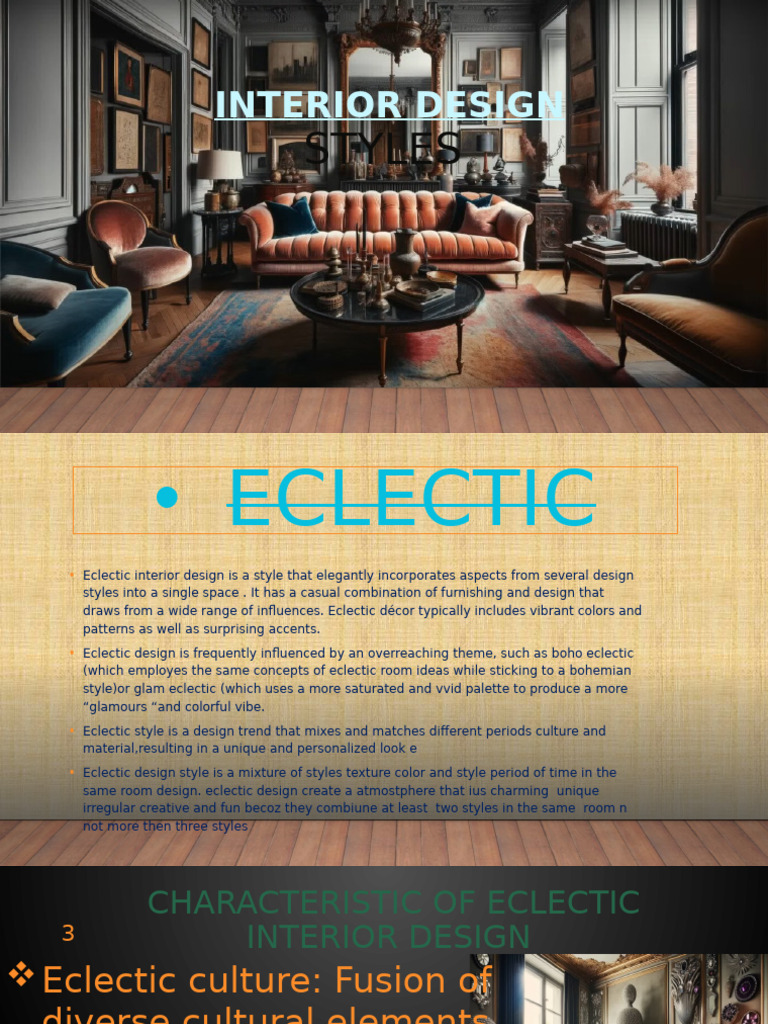ELECTIC STYLE [Autosaved] | PDF | Interior Design | Decorative Arts